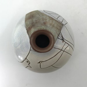 Susana Espinosa Pottery Bird Vase Sgraffito Signed Puerto Rico - Etsy