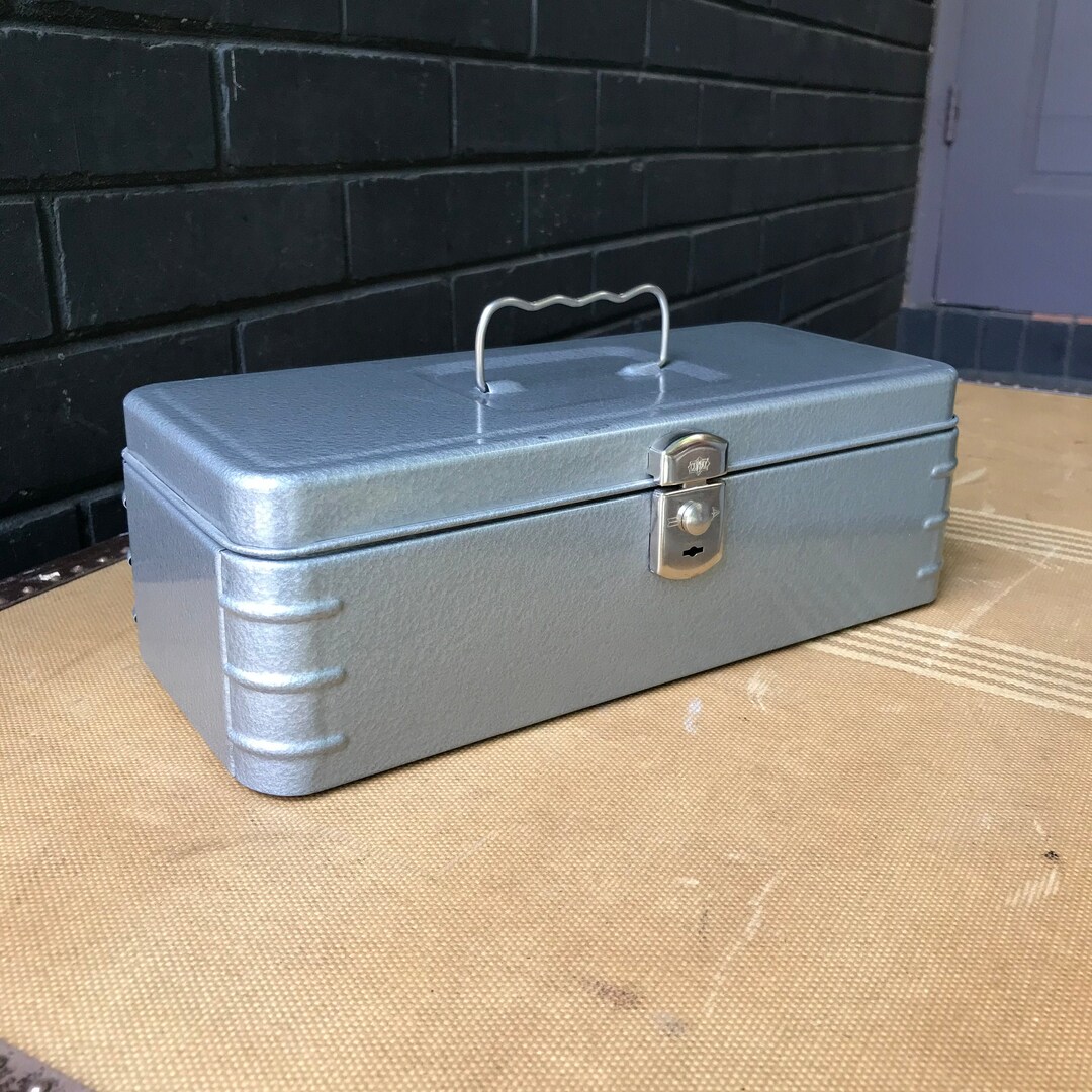 New Old Stock 1950s Climax Toolbox Metal Box Storage Container Caddy ...