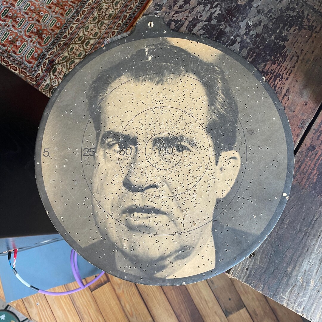 1970s Richard Nixon Dartboard Game Dart Board Wall Art Hanging Photo ...