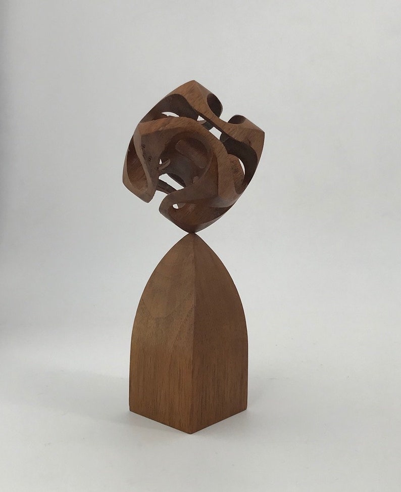 Vintage Charles Perry Wooden Sculpture Math Ball Design Artist - Etsy