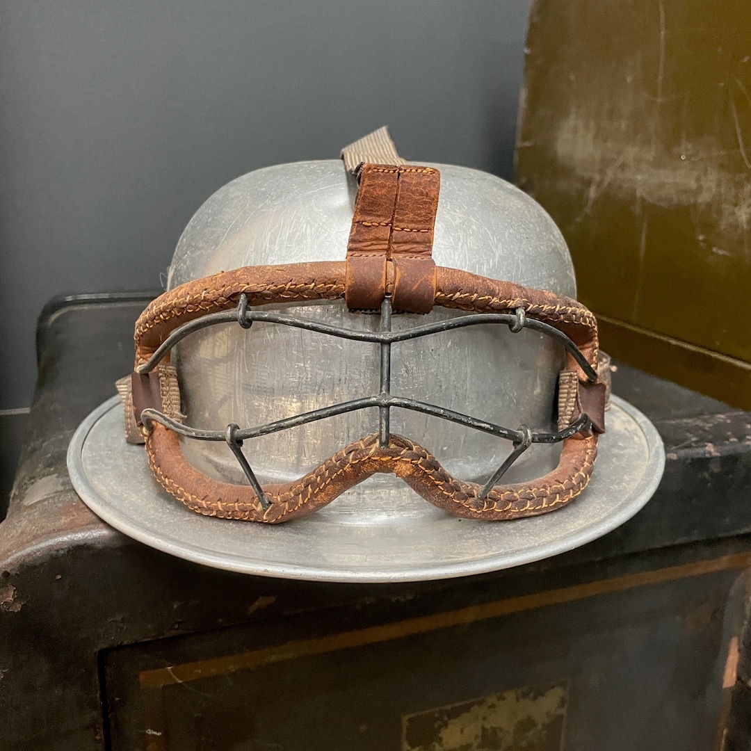 Vintage 1930s Spalding Sports Face Mask Leather Metal for Catchers ...