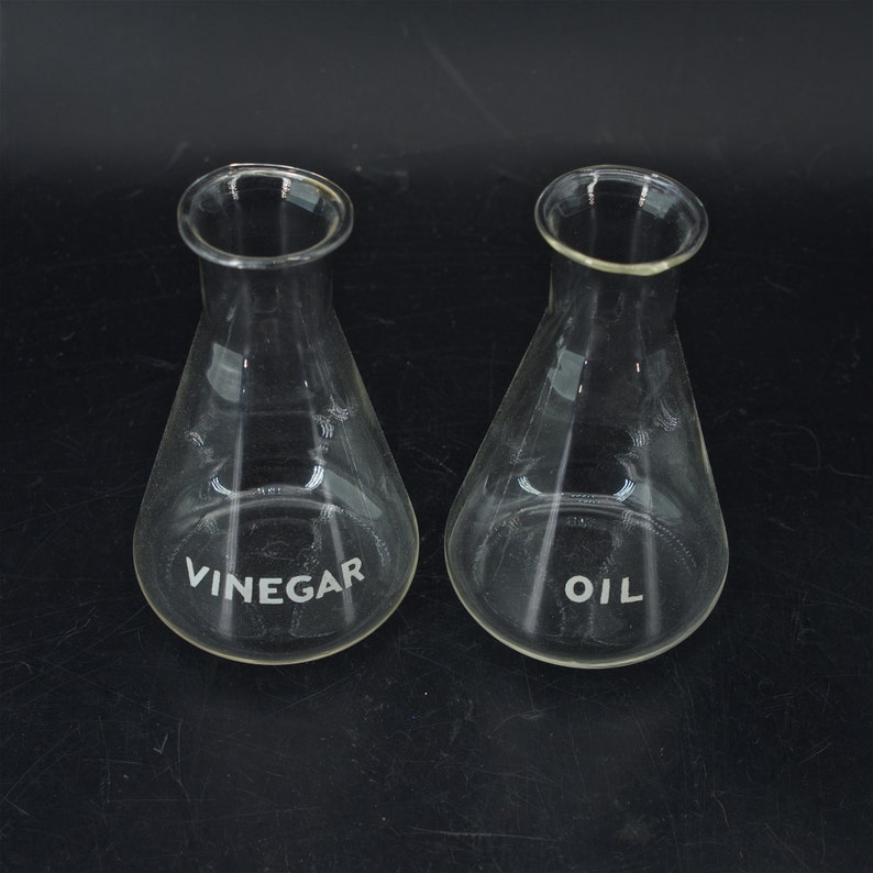 Vintage 1960s Laboratory Lab Beakers Oil Vinegar Scientific | Etsy