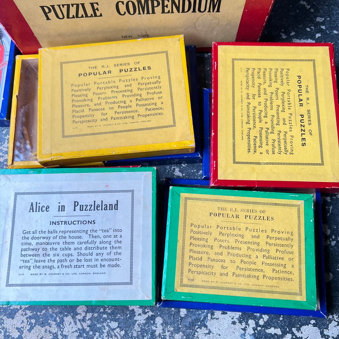 Vintage FAO Schwarz NY Compendium Box of 12 Puzzles Toys - Etsy