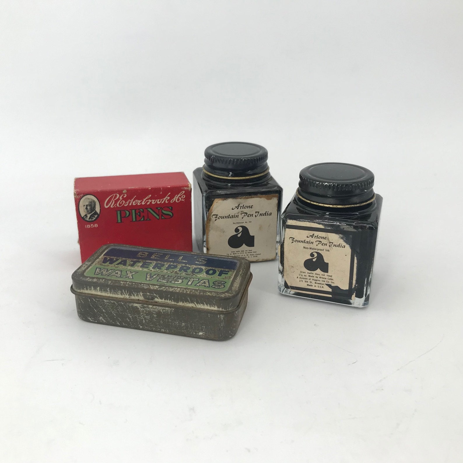 1950s Mid-century Fountain Pen Accessories Vestas Artone India Ink ...