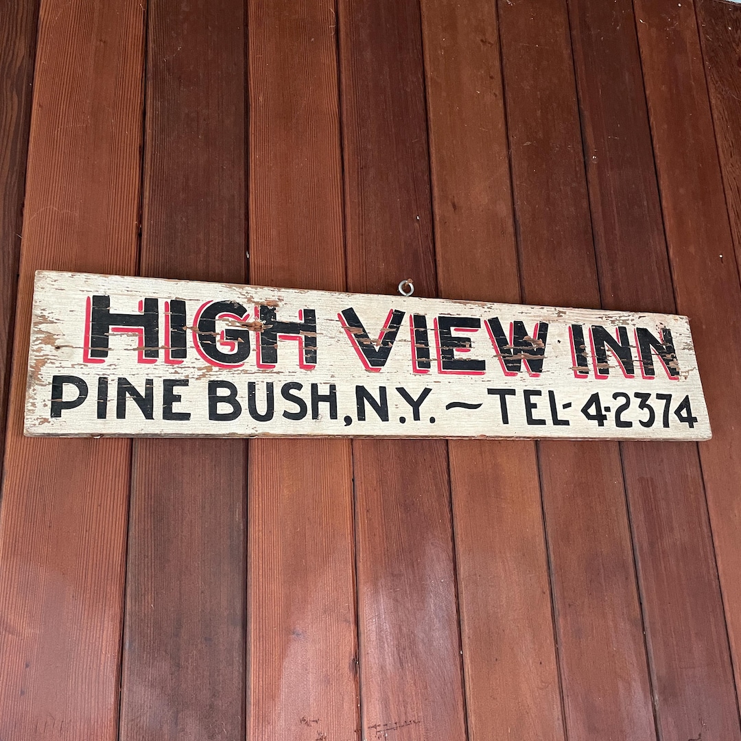 Catskills Camp Cabin Sign Hand Painted Double Sided Wooden Plaque ...