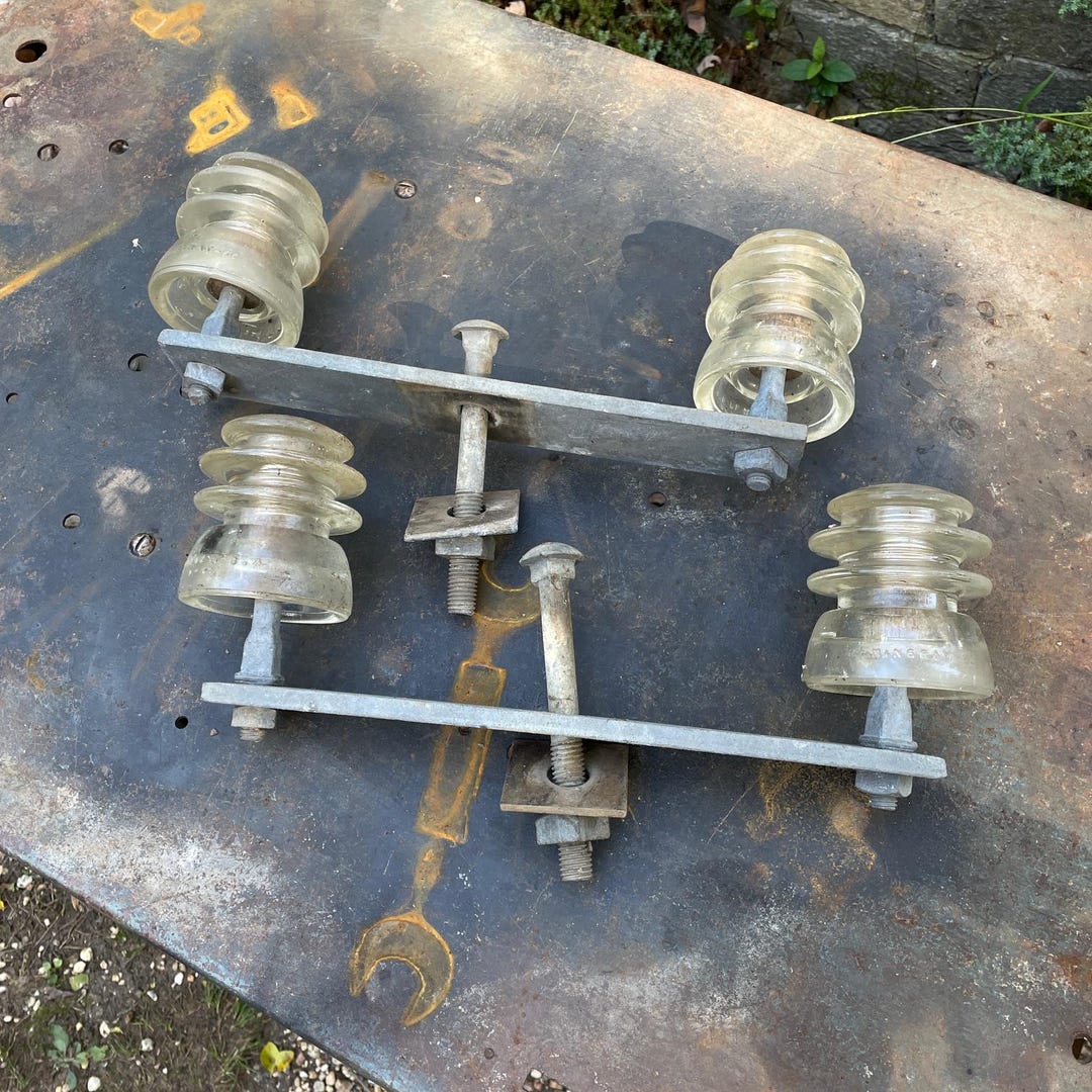 Vintage Powerline Insulators Farm Electric Power Pole Hemingray 56 USA ...