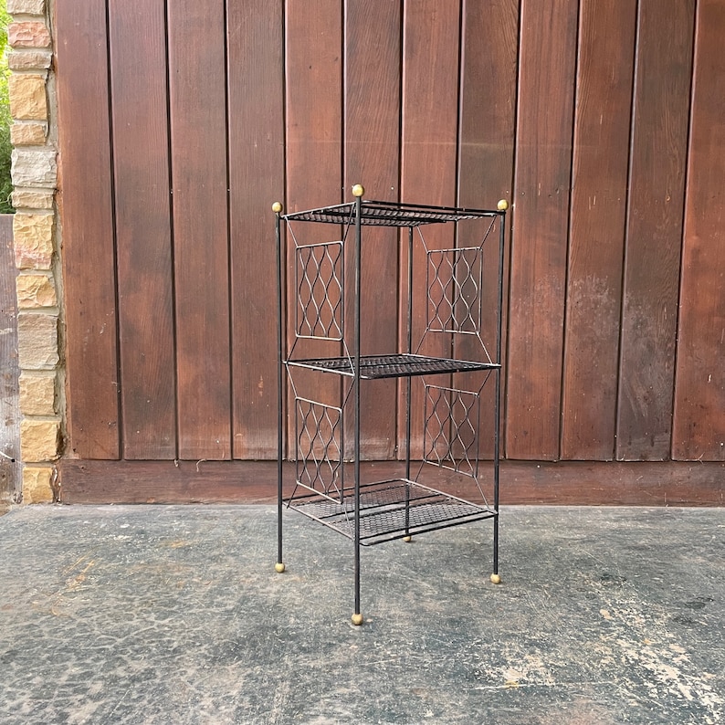 1950s Vintage Brass Balled Telephone Stand Wire Atomic - Etsy