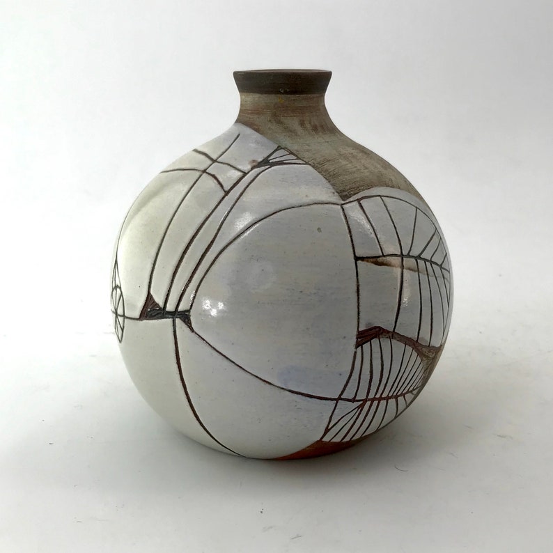 Susana Espinosa Pottery Bird Vase Sgraffito Signed Puerto Rico - Etsy