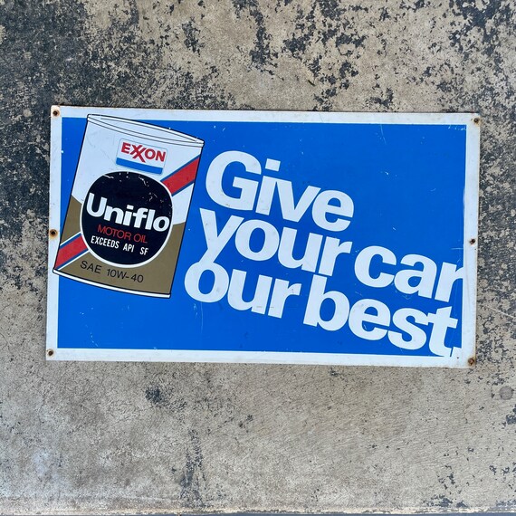 Vintage Exxon Uniflo Sign