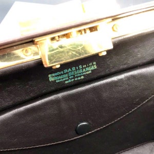 1950s Fernande Desgranges Cadillac Purse Vintage Espresso France ...