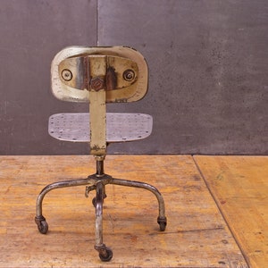 Vintage Industrial Office Desk Task Chair Metal Mid-century Rusty Gold ...