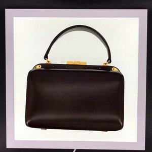 1950s Fernande Desgranges Cadillac Purse Vintage Espresso France ...