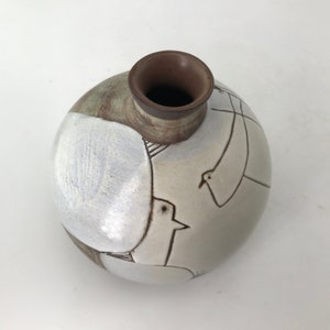 Susana Espinosa Pottery Bird Vase Sgraffito Signed Puerto Rico - Etsy