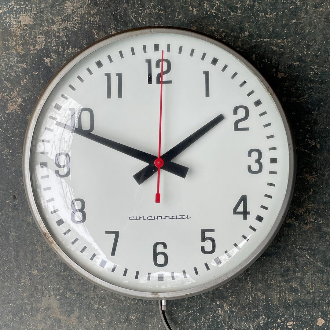 Vintage 1960s Cincinnati Electric Wall Clock School Gymnasium - Etsy