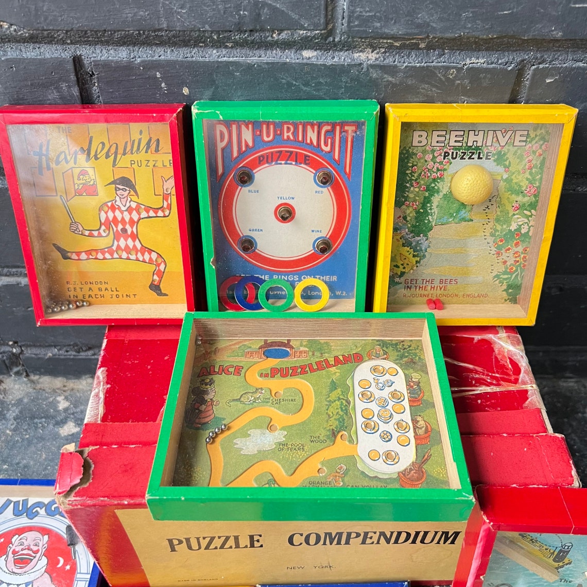 Vintage FAO Schwarz NY Compendium Box of 12 Puzzles Toys - Etsy