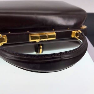 1950s Fernande Desgranges Cadillac Purse Vintage Espresso France ...