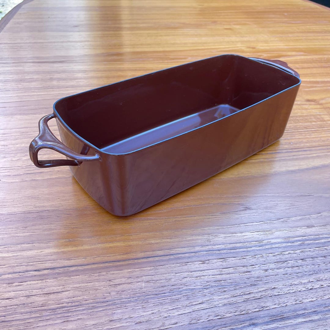 1970s Vintage Brown Chocolate Dansk Enamel Casserole Dish Pan Danish ...