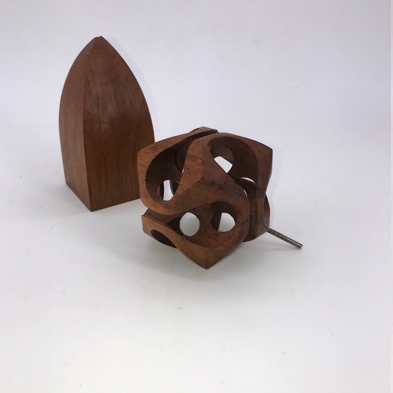 Vintage Charles Perry Wooden Sculpture Math Ball Design Artist - Etsy