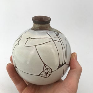 Susana Espinosa Pottery Bird Vase Sgraffito Signed Puerto Rico - Etsy