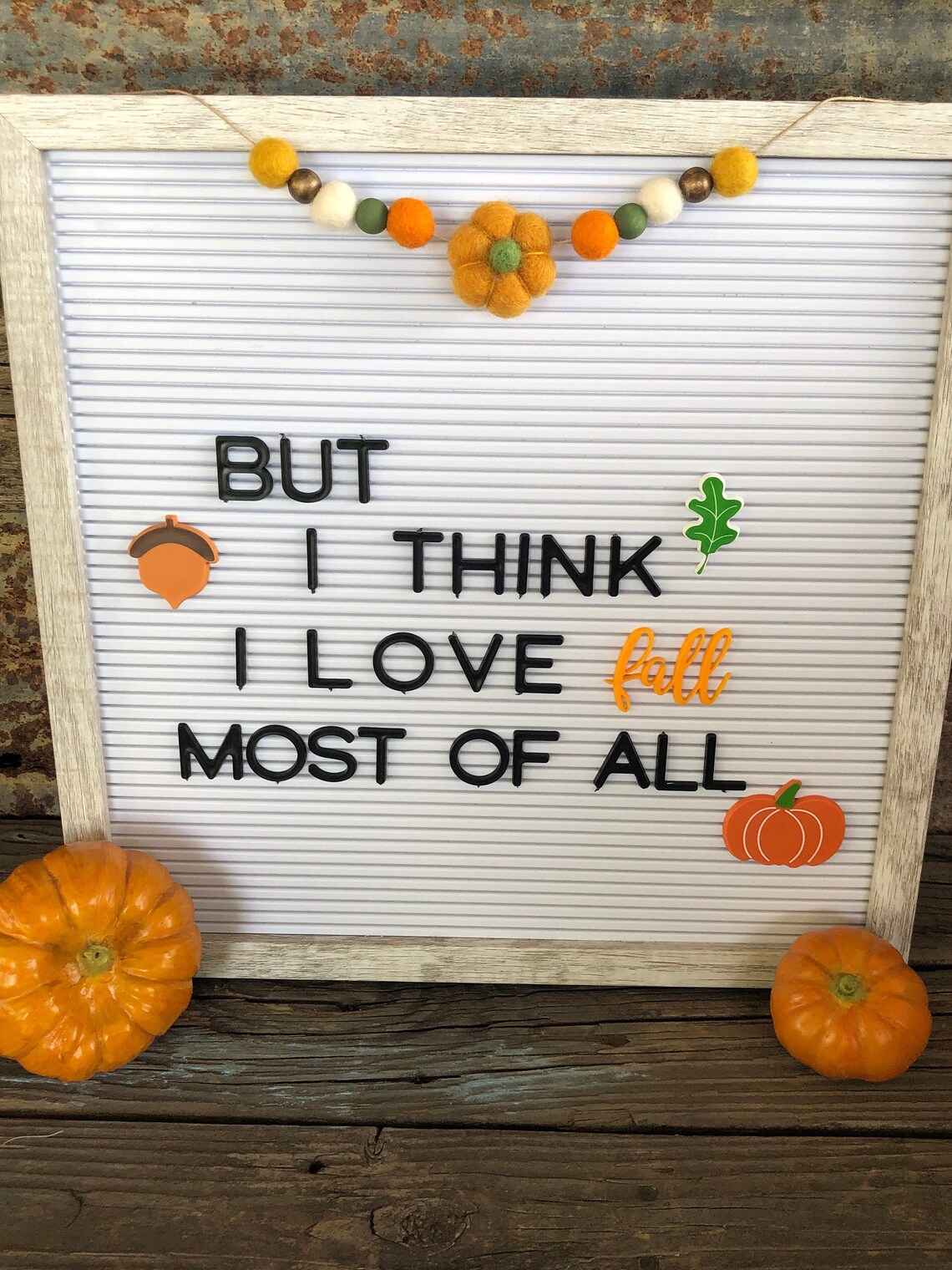 Letter Board Fall Pumpkin Garland Letter Board Garland Small - Etsy