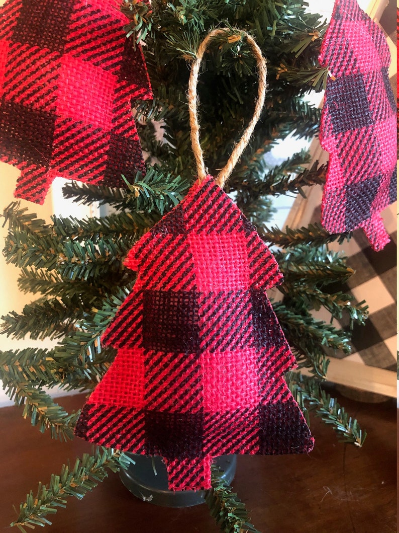 Buffalo Check Christmas Ornaments Red Buffalo Check Christmas - Etsy