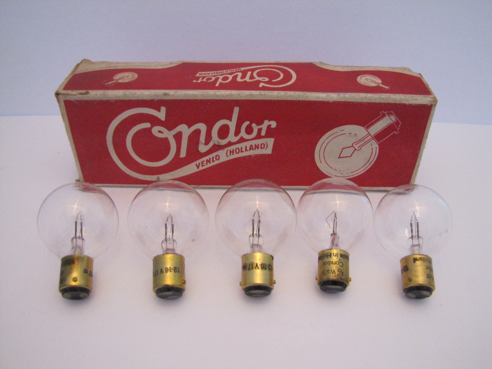 Vintage Box of Five Condor Car Light Bulbs holland 1940 - Etsy