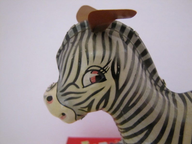 Vintage Wind up Tin Toy Jumping Zebra china MS 505 - Etsy