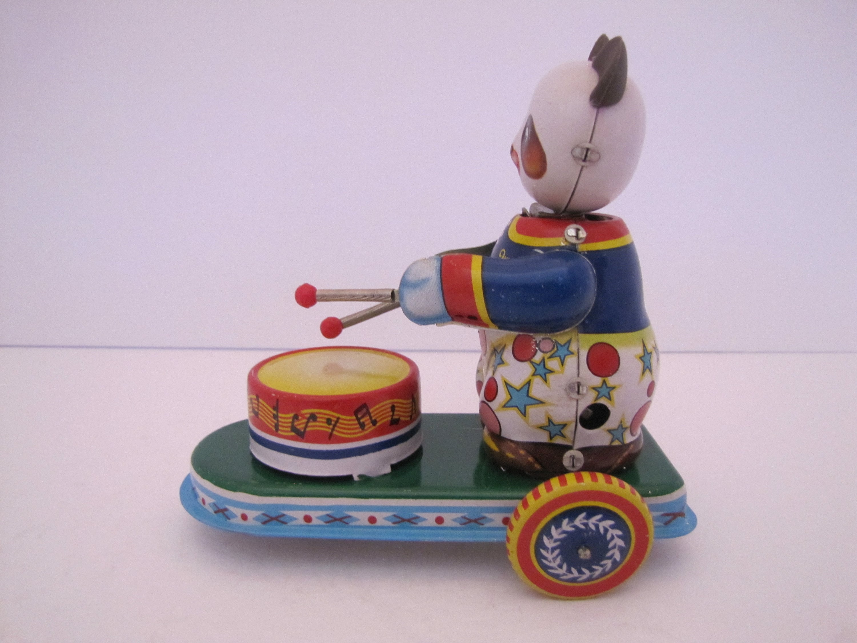 Vintage Wind up Tin Toy Drumming Animal china MS 565 panda - Etsy
