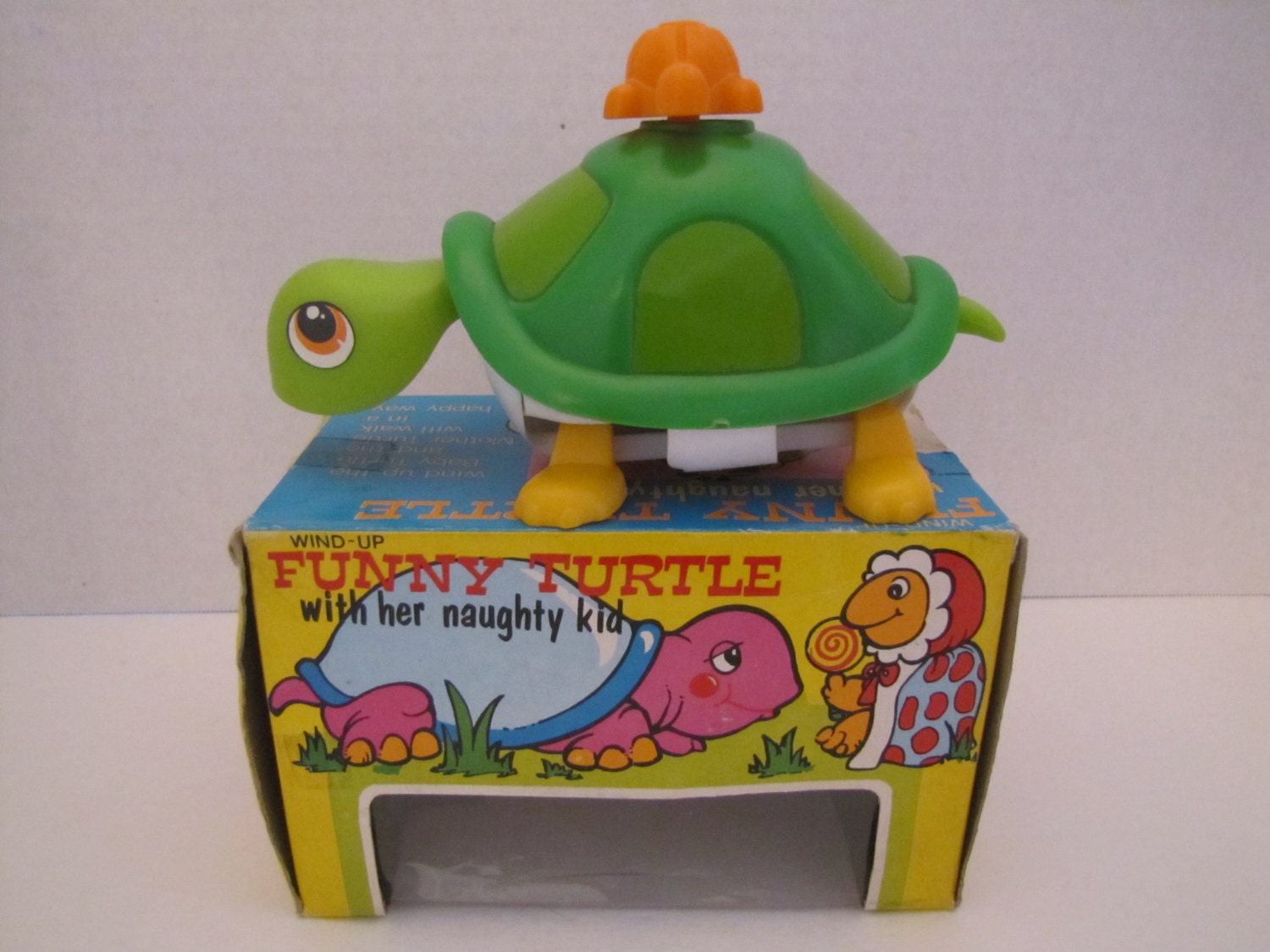 Vintage Wind-up Funny Turtle 2014 - Etsy