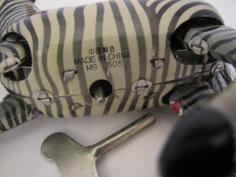 Vintage Wind up Tin Toy Jumping Zebra china MS 505 | Etsy