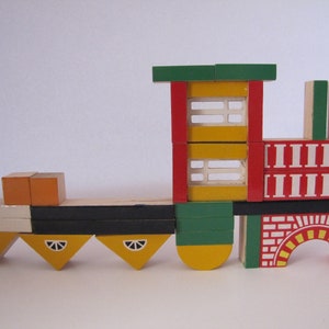 Vintage Wooden Set of Children Blocks (china) WB 342 - Etsy