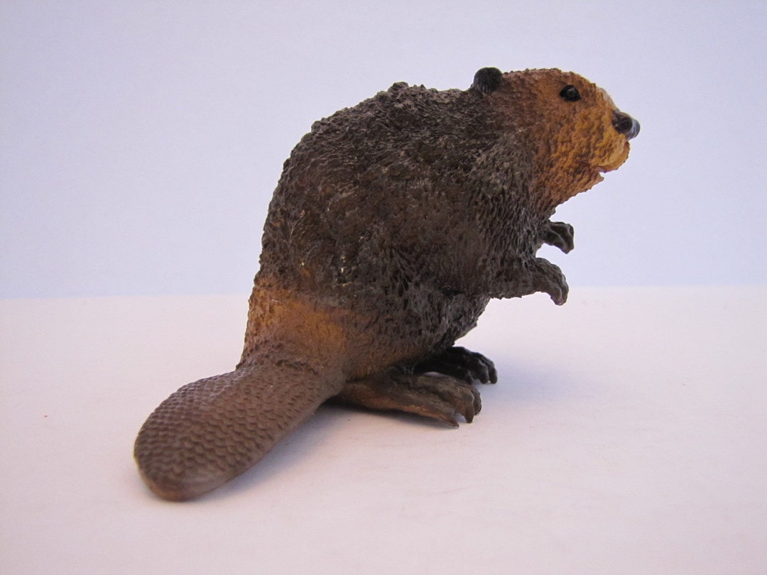 Vintage Realistic Hard Solid Rubber Beaver Figure (china) 1990 - Etsy