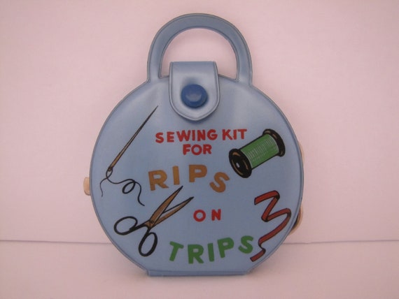 Vintage Vinyl Novelty Sewing Kit For Rips On Trips | Etsy