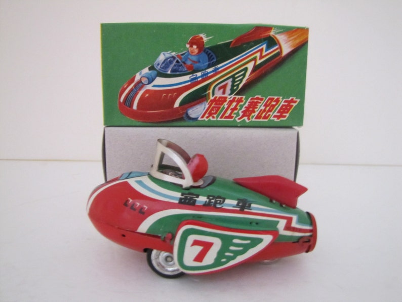 Vintage Tin Toy Racer China MF 039 - Etsy Nederland