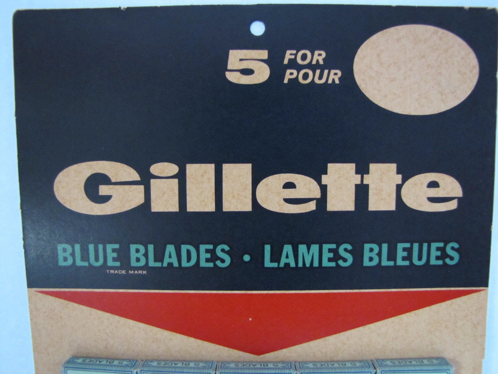 Vintage Gillette Display Card (canada) 1960 - Etsy