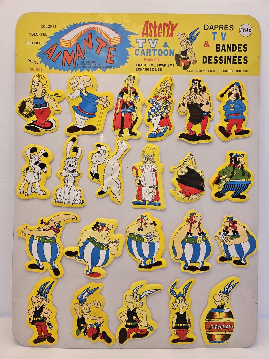 A Vintage Store Display Board With 22 Assorted Asterix and Obelix ...