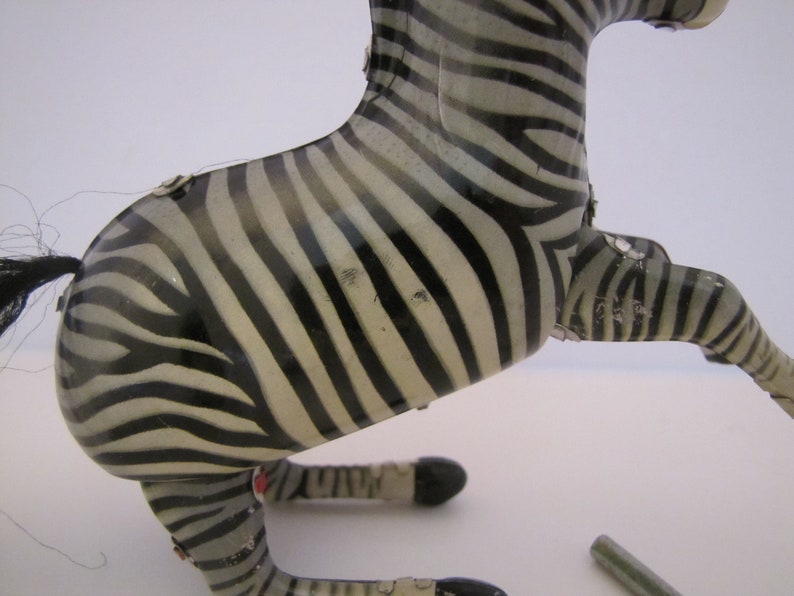 Vintage Wind up Tin Toy Jumping Zebra china MS 505 | Etsy