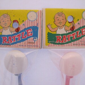 Vintage Lot of Two Hard Plastic Baby's Hand Held Telehone Rattle ...