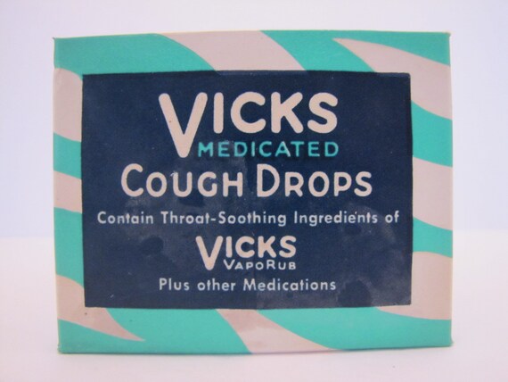 Vintage Counter Display Box With 20 Packages Of Vicks… - Gem