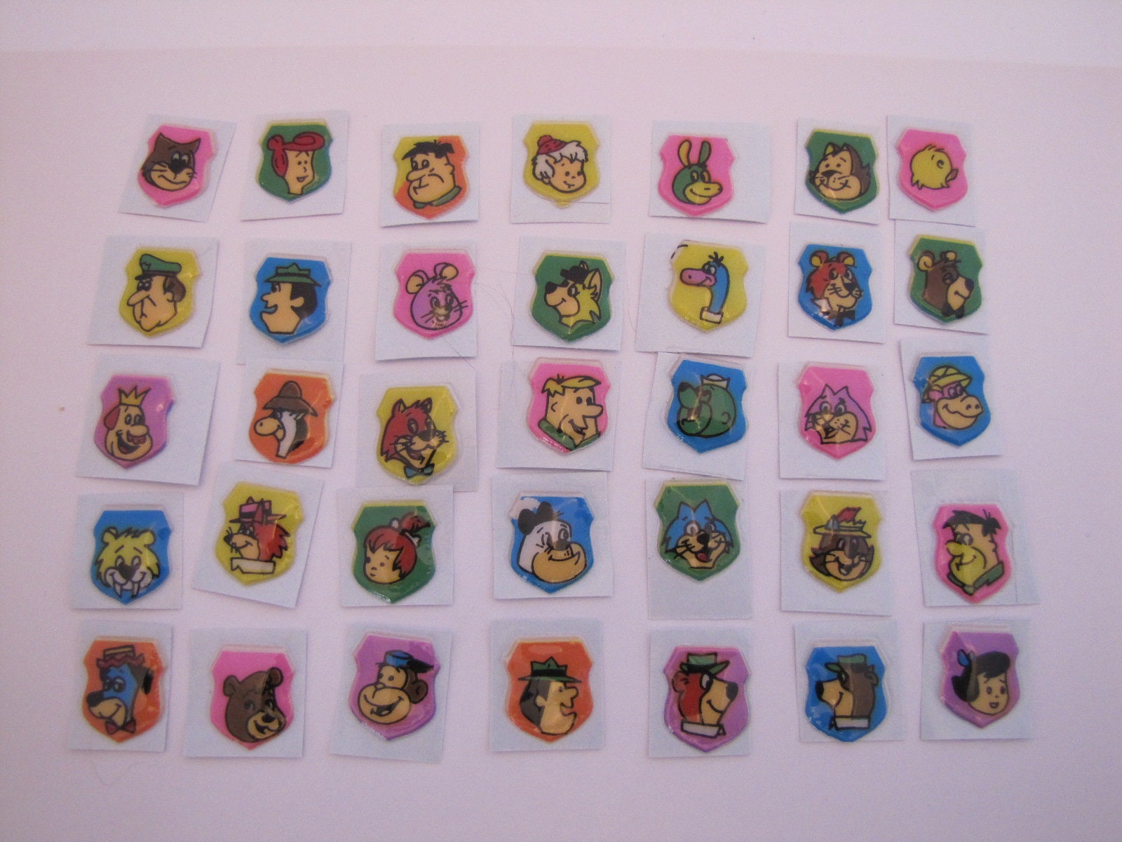 Vintage Lot of 35 Mini Hanna Barbera Assorted Character Stickers taiwan ...