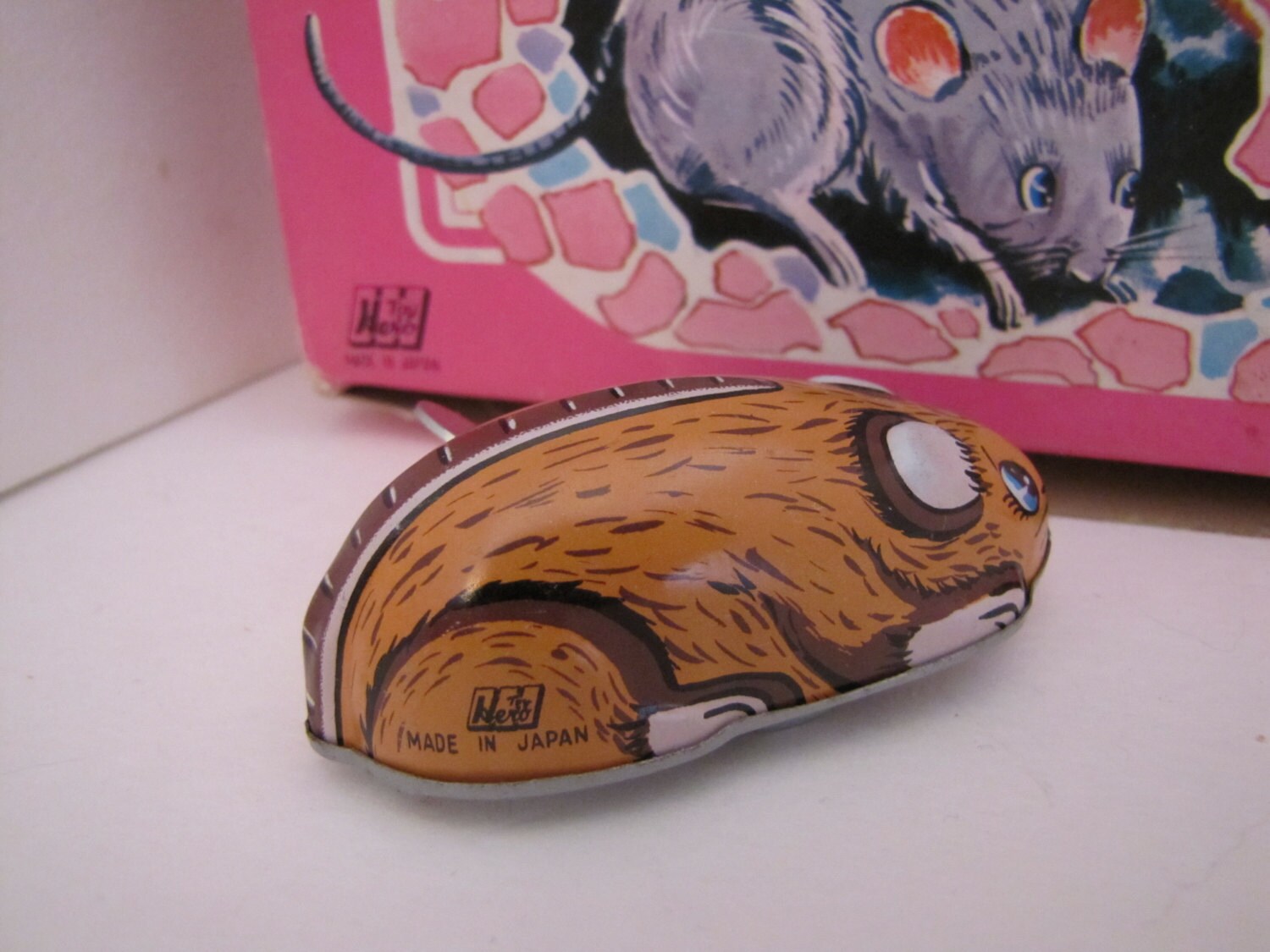 Vintage Wind-up Tin Toy Hero Pocket Pet brown Mouse Japan 1970 - Etsy