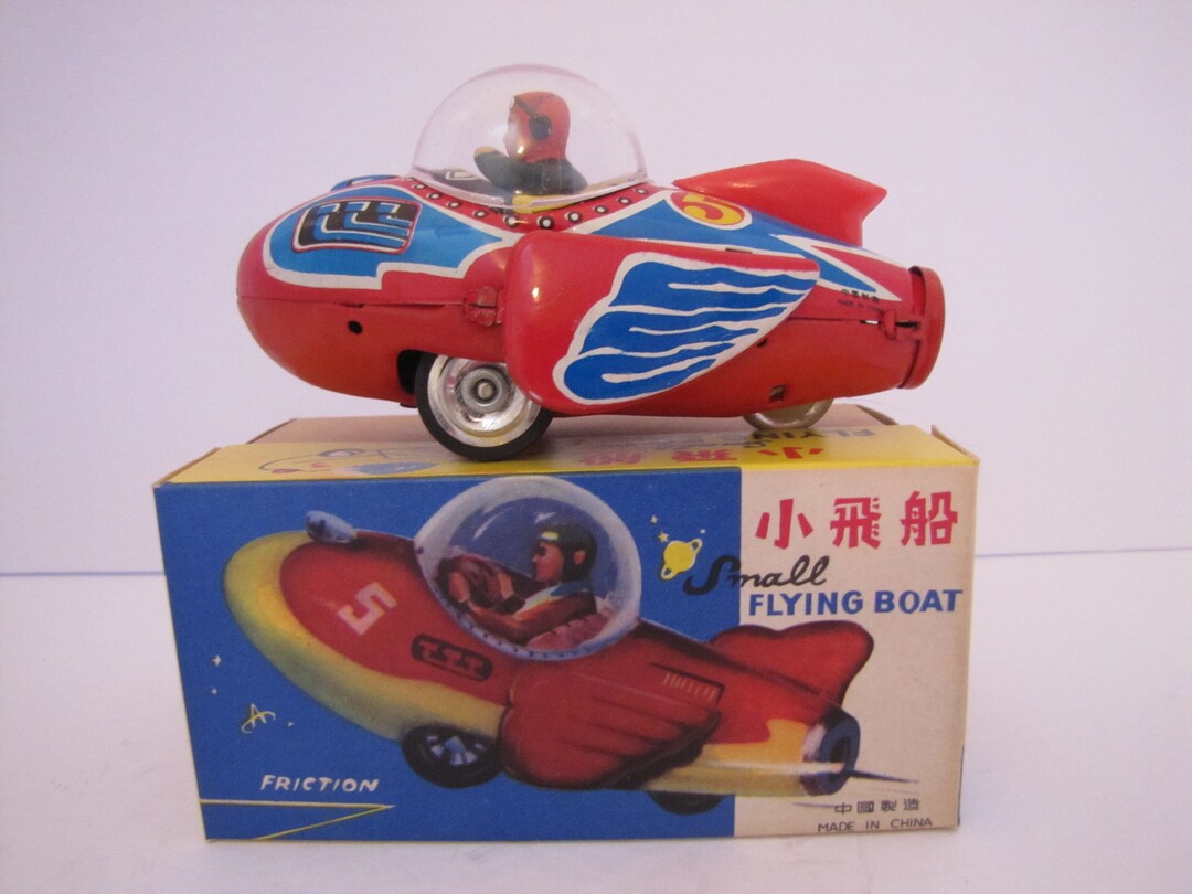 Vintage Small Flying Boat Tin Toy china MF 813 - Etsy UK