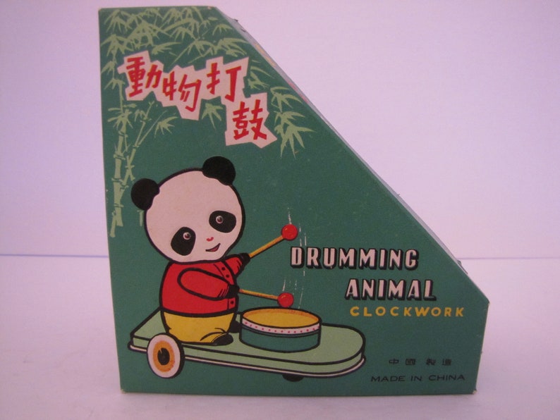 Vintage Wind up Tin Toy Drumming Animal (china) MS 565 (panda) - Etsy
