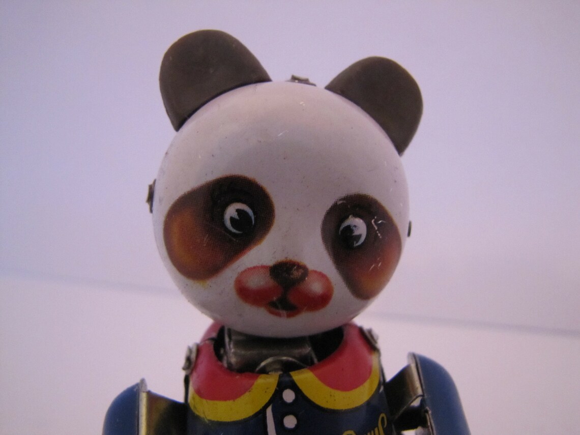 Vintage Wind up Tin Toy Drumming Animal (china) MS 565 (panda) - Etsy