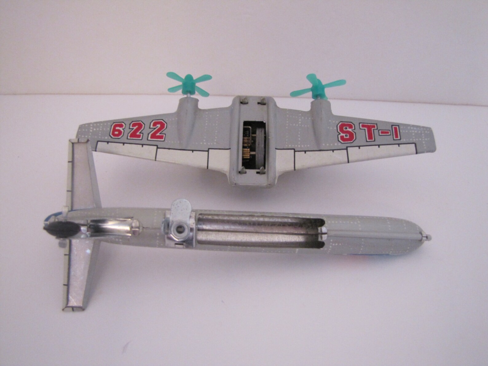 Vintage Tin Toy Airplane china MF 107 - Etsy