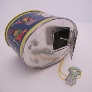 Vintage Tin Coin Bank With Key and Lock (china) MM707 - Etsy