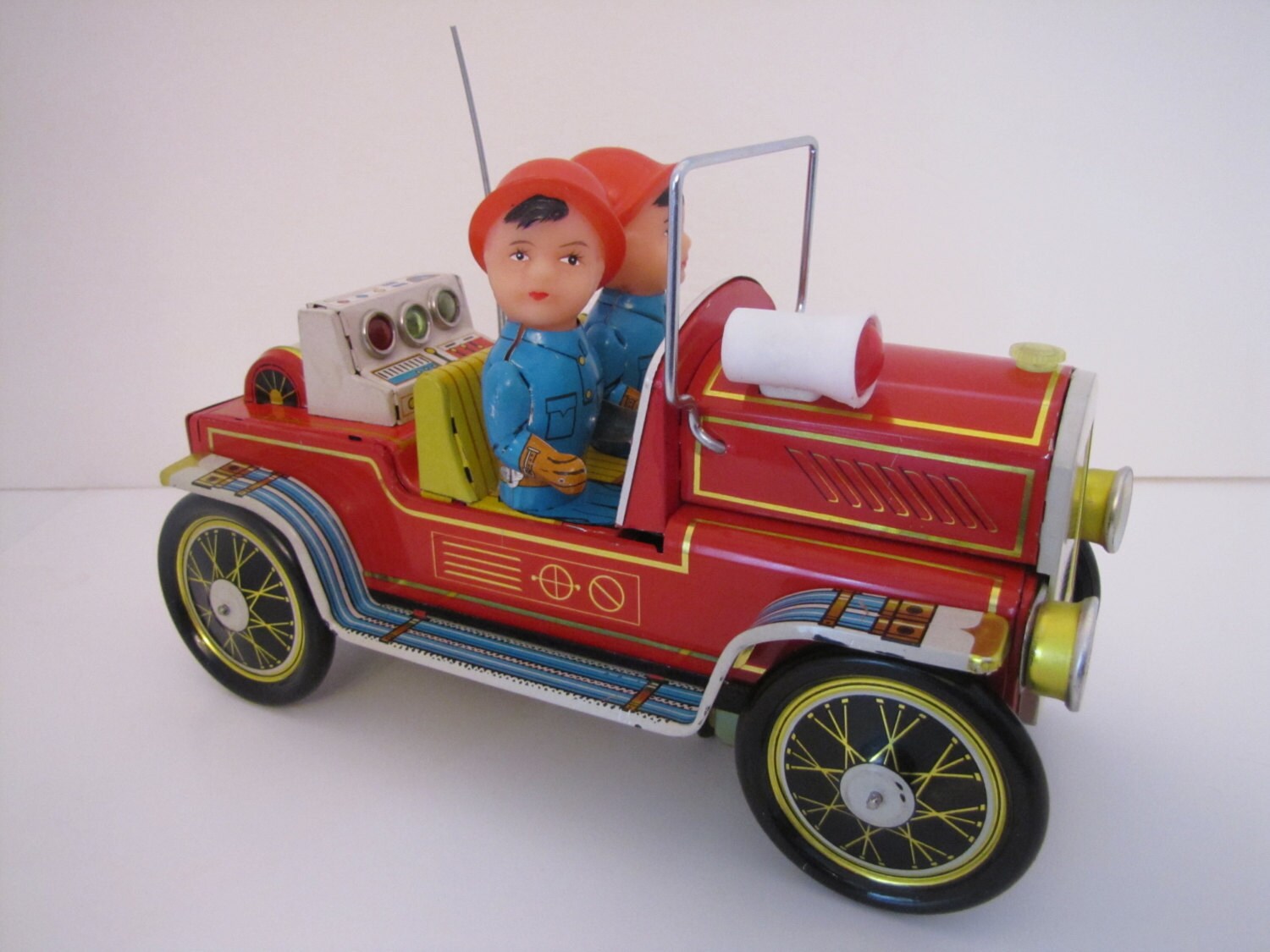 Vintage 1970s Fire Chief Car Tin Toy china ME 699 - Etsy