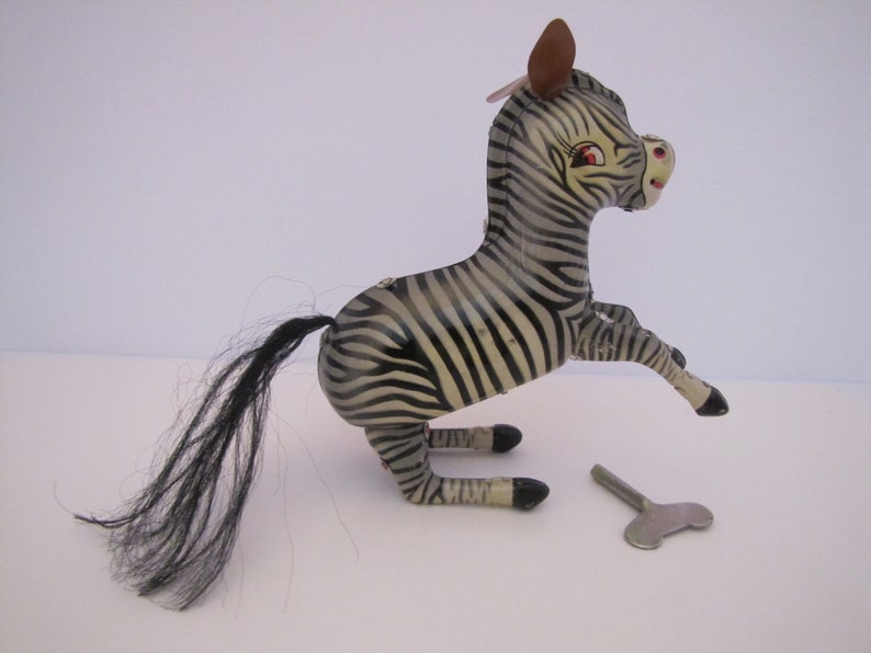 Vintage Wind up Tin Toy Jumping Zebra china MS 505 | Etsy