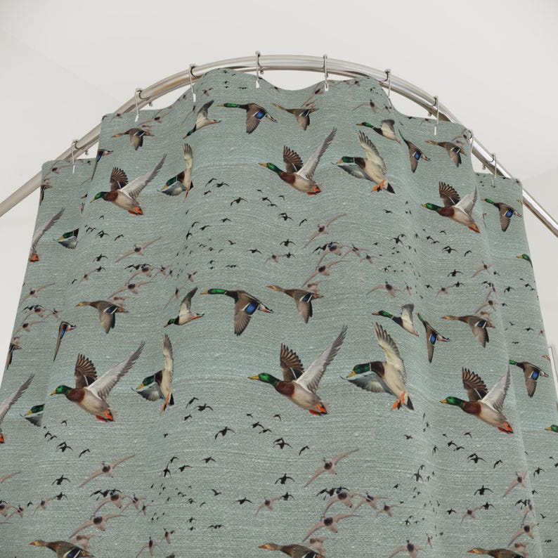 Duck Hunting Shower Curtain: Rustic Cabin Wildlife Bathroom Decor - Etsy