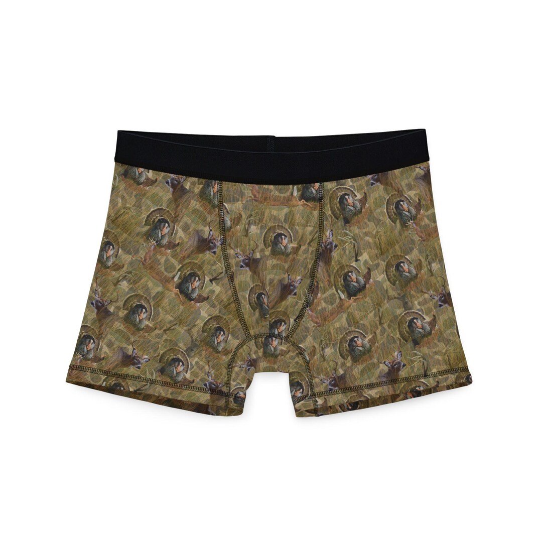 Men's Boxer Briefs: Graphic Print Underwear - Deer and Turkey - Etsy